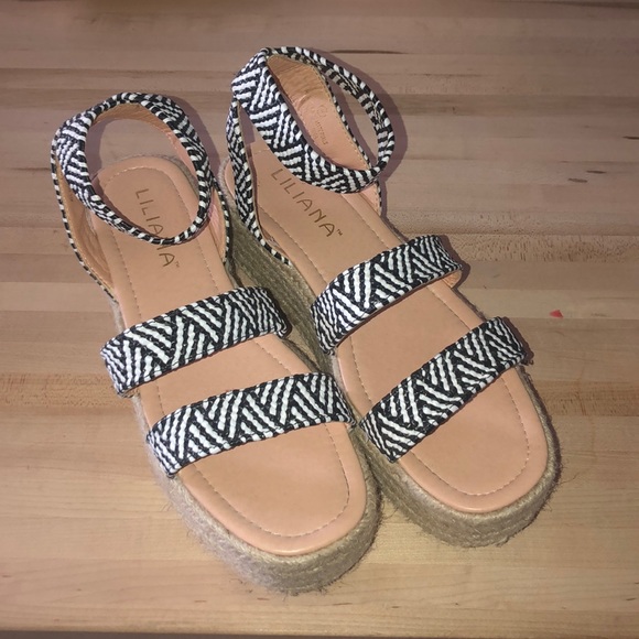 Liliana | Shoes | Zebra Platform Sandal | Poshmark